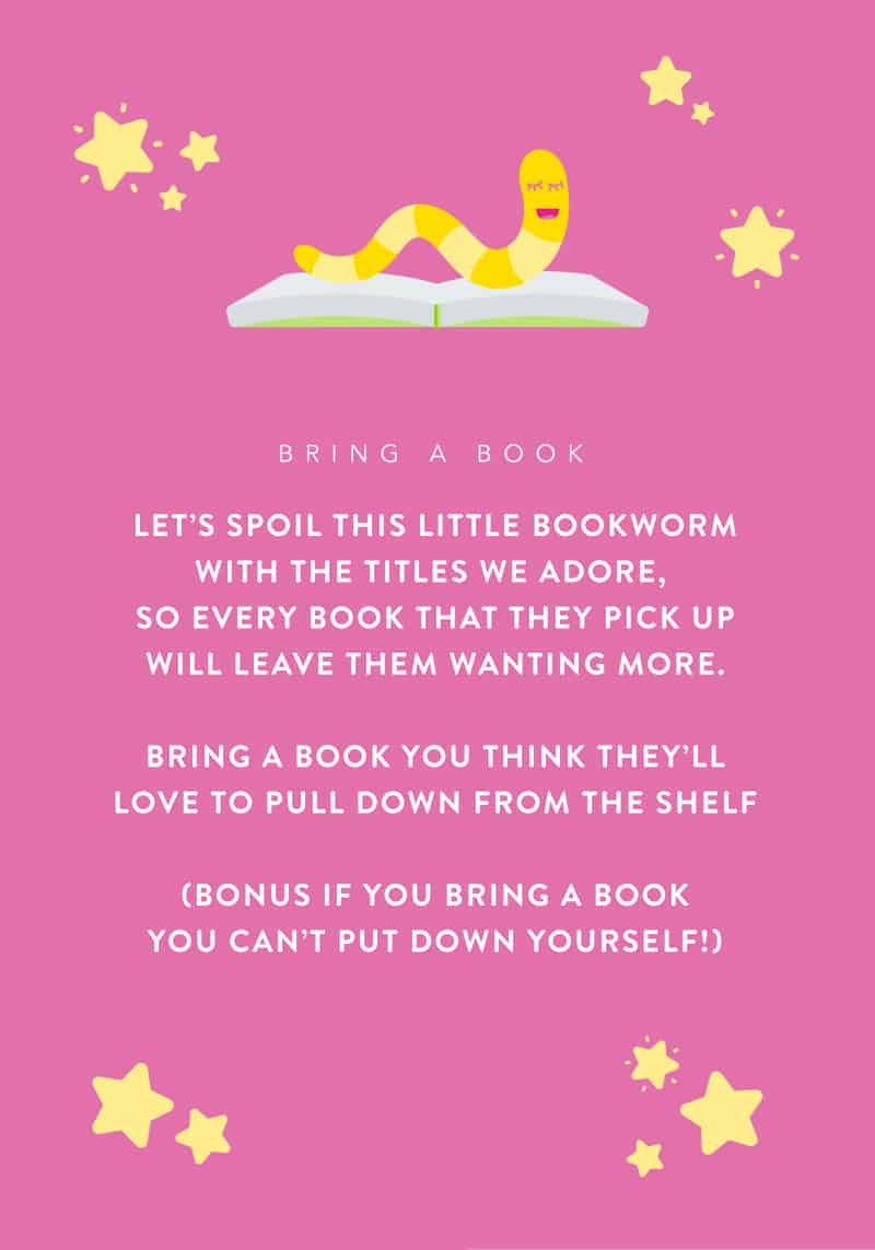 Free Printable ‘Bring a Book’ Baby Shower Inserts
